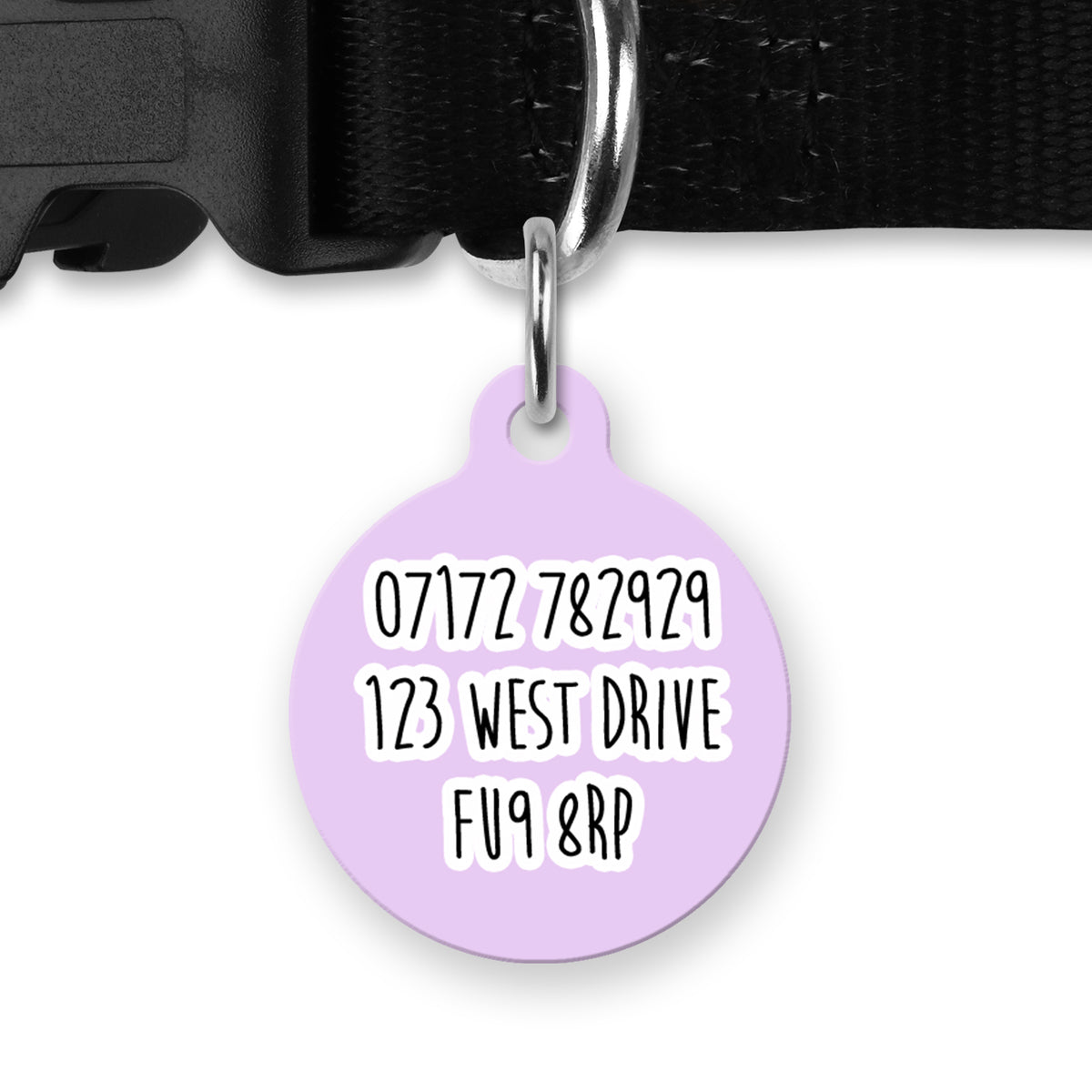 Personalised Purple Dog Tag – Paws+Co
